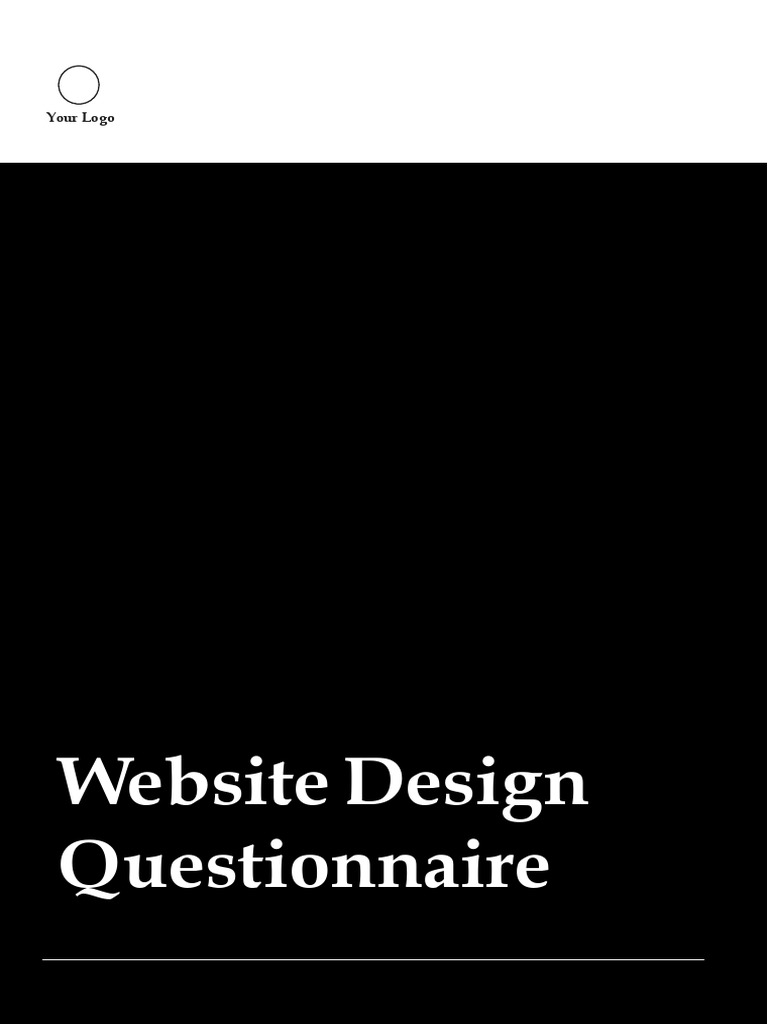 Website Design Questionnaire | PDF | Promotion And Marketing ...