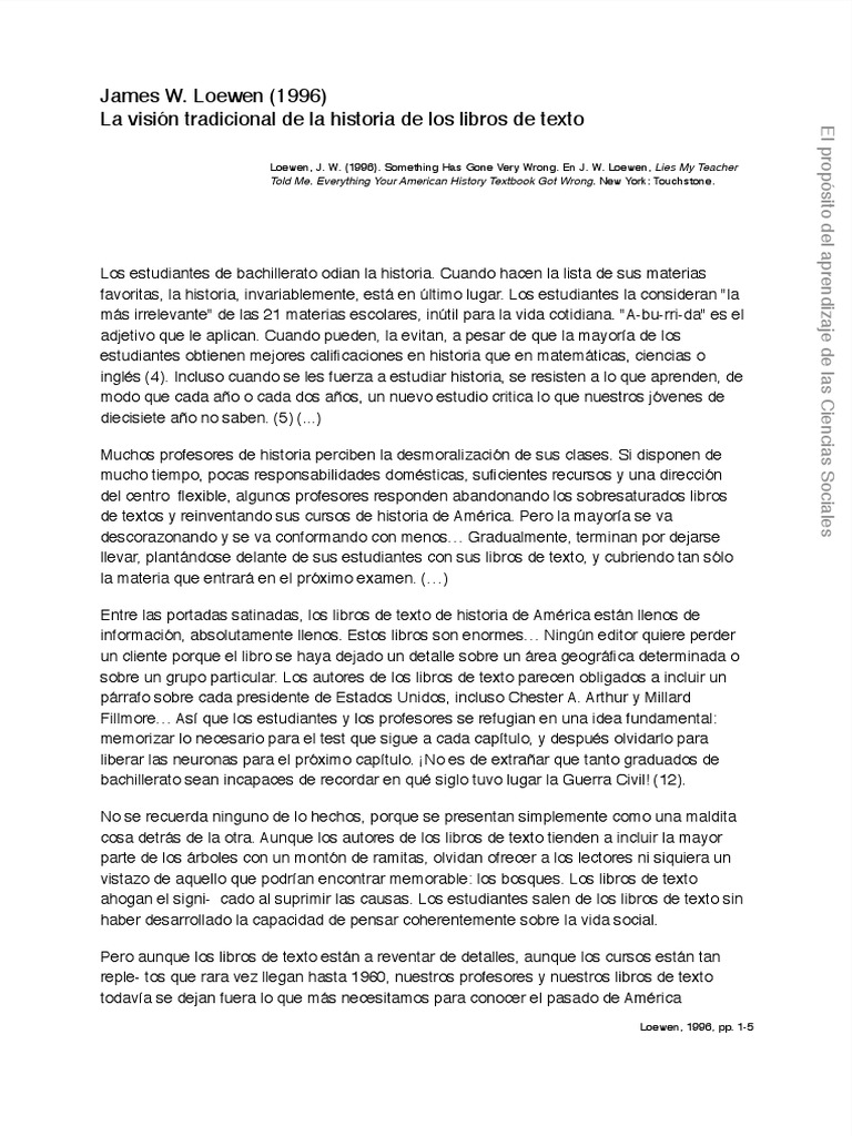 James W. Loewen (1996) | PDF