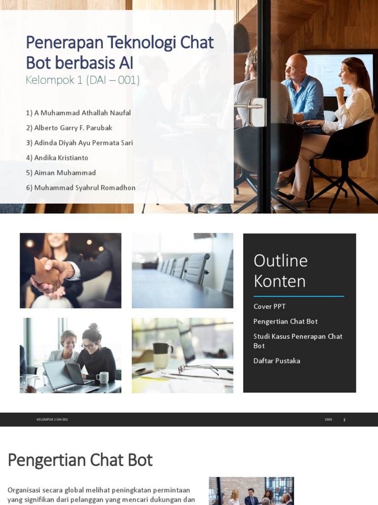 Kelompok 1 - Kelas DAI 001 - Penerapan Aplikasi Chat Bot Berbasis ...