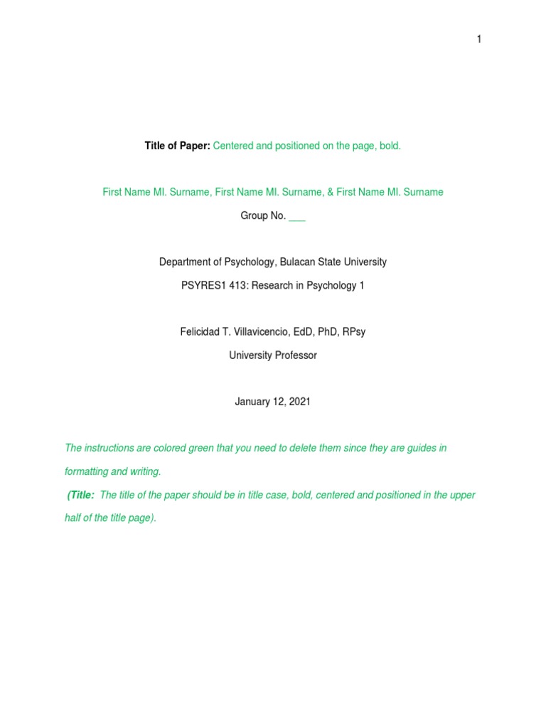 APA 7th Template Student Paper | Download Free PDF | Apa Style ...