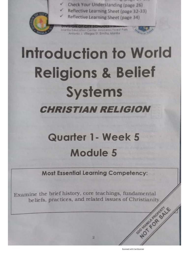 Introduction To World Religions and Belief Systems Quarter 1 Week 5 ...
