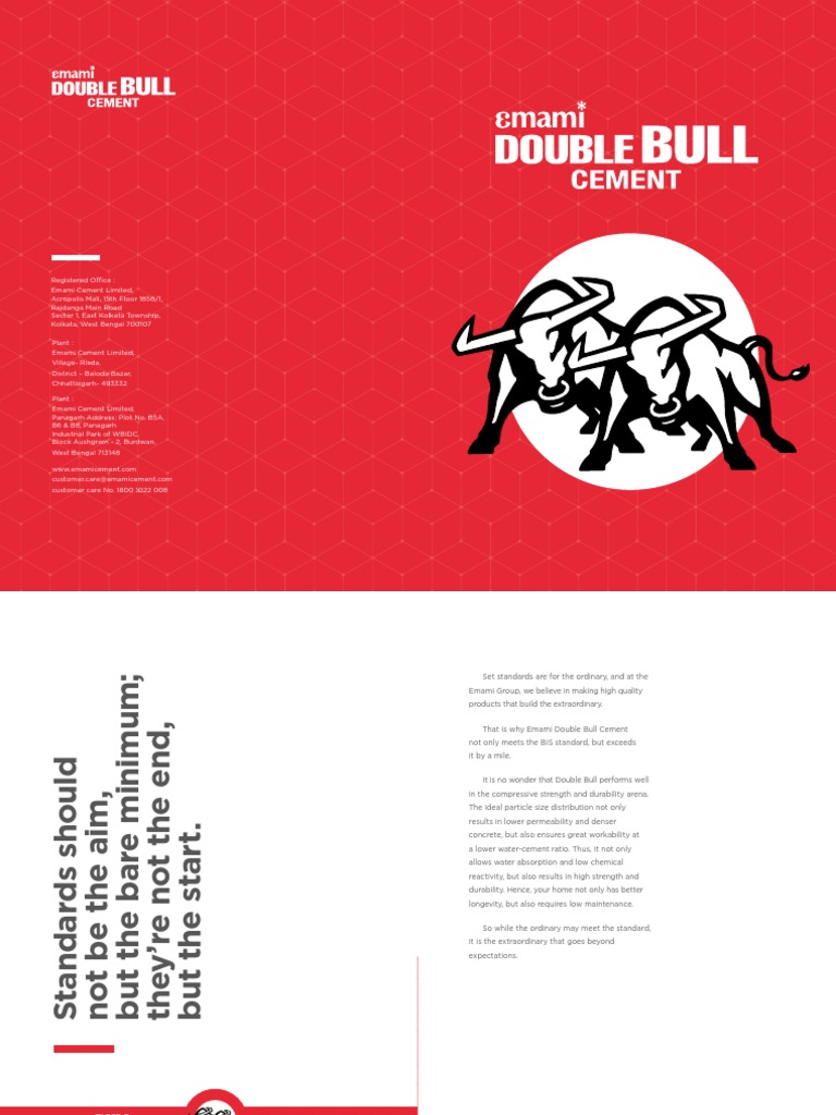 Emami Double Bull Cement Overview | PDF | Concrete | Cement