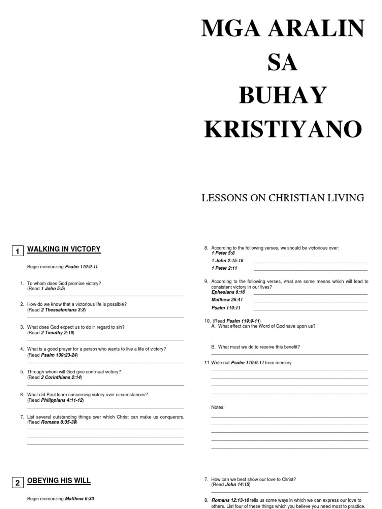 Lesson's On Christian Living | PDF | Epistle To The Romans | Jesus