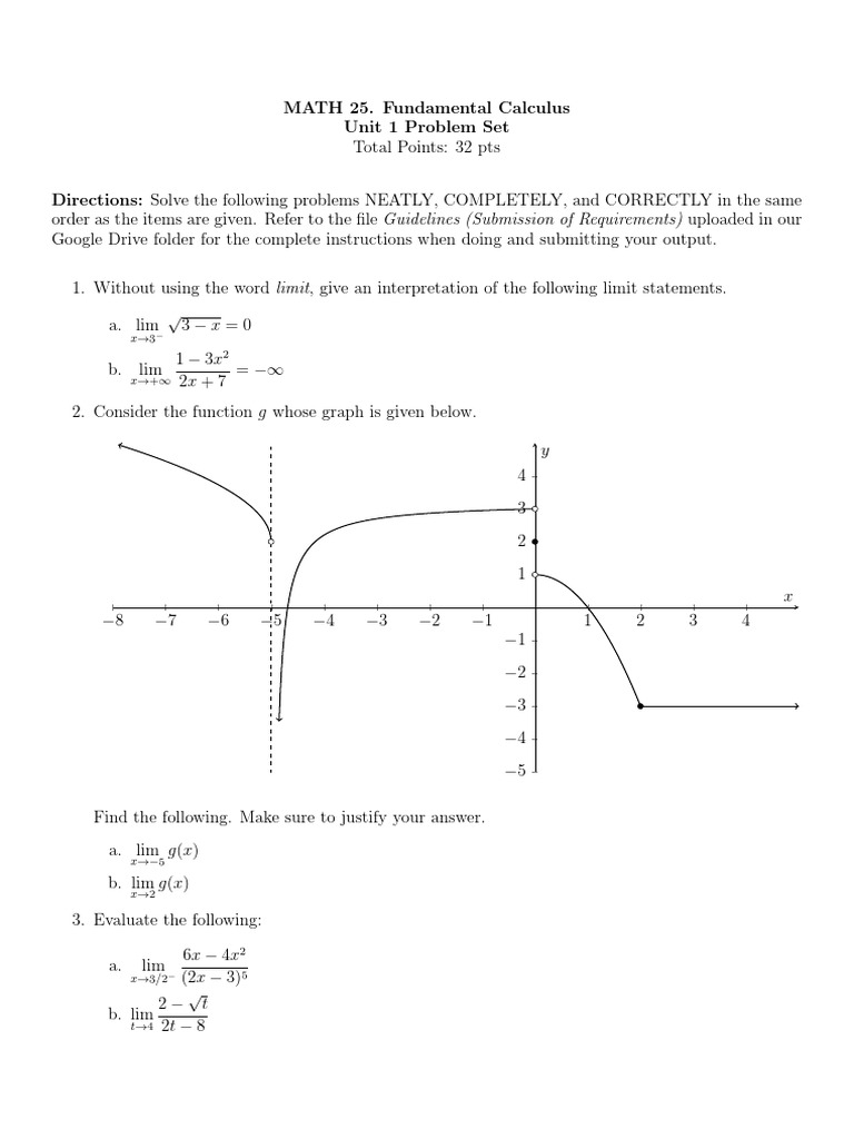 Unit 1 Problem Set 5 Pdf Mathematics Function Mathematics