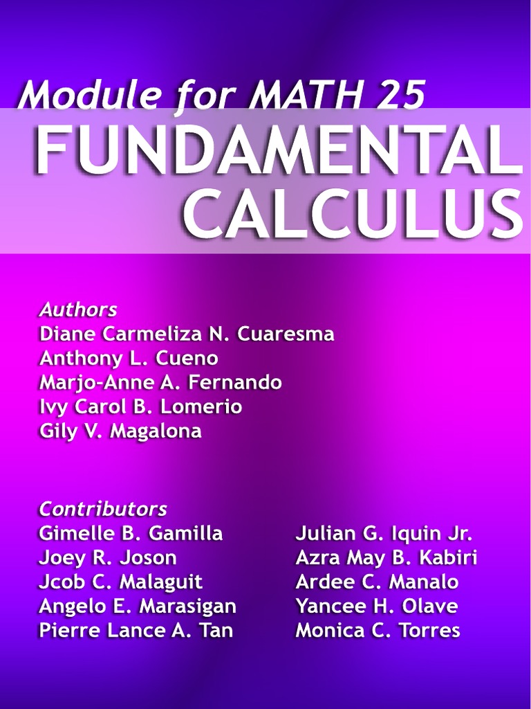MATH 25 Module | Download Free PDF | Calculus | Derivative