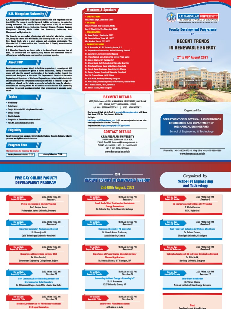 FDP Brochure Recent Trends in Renewable Energy | PDF | Electric Power ...