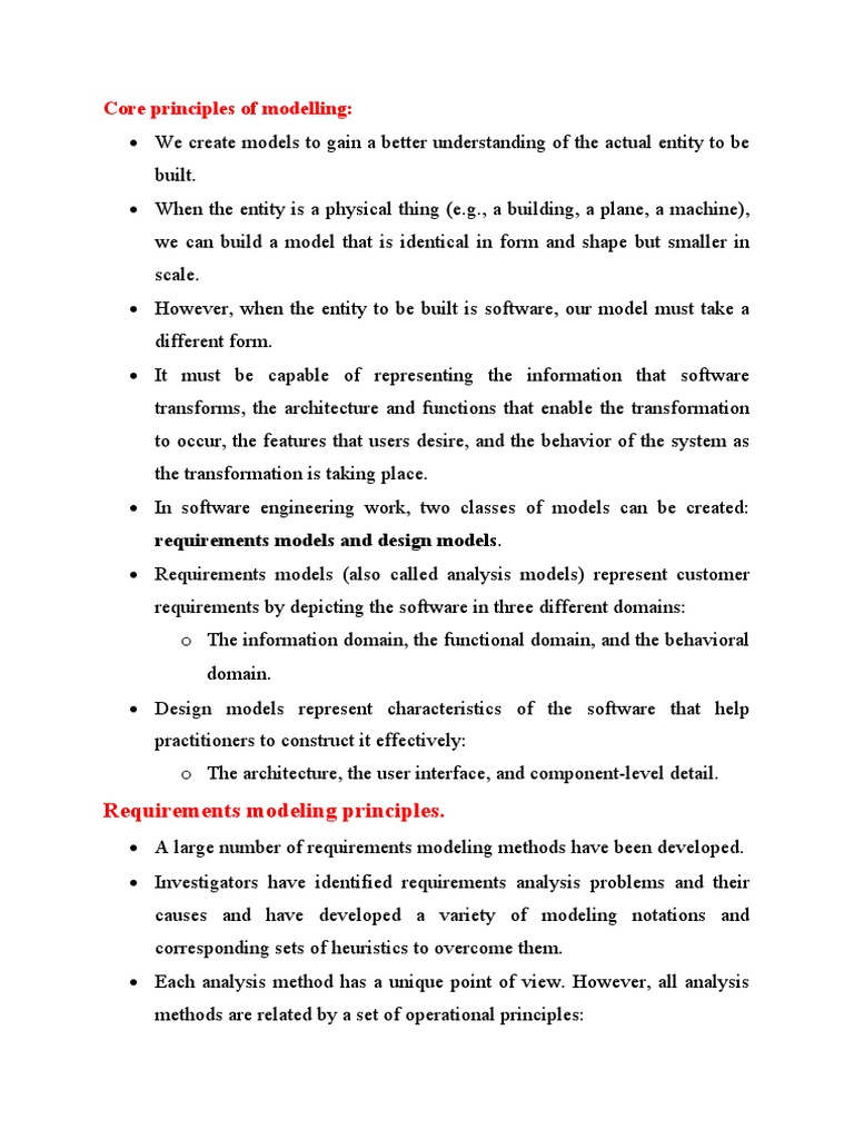 Core Principles of Modelling | PDF | Conceptual Model | System