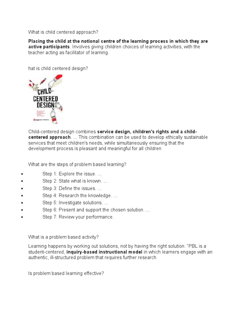 Child Centered Approach | PDF