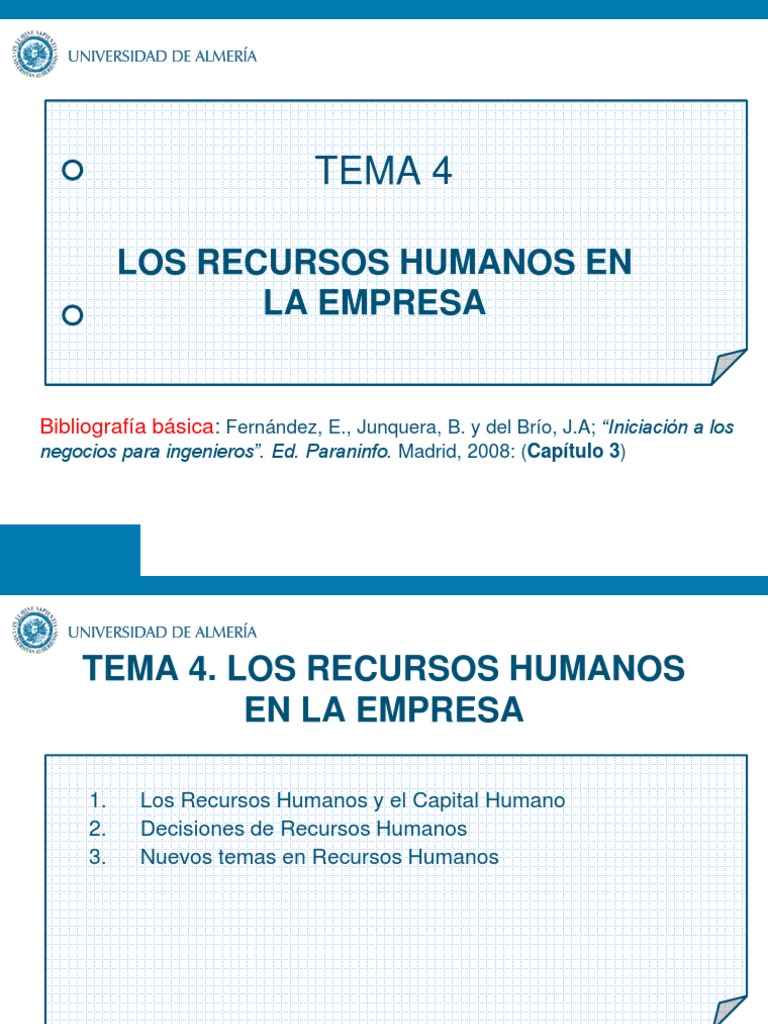 Tema 4 Oge Quim. 2018-19 | PDF | Gestión de recursos humanos | Reclutamiento