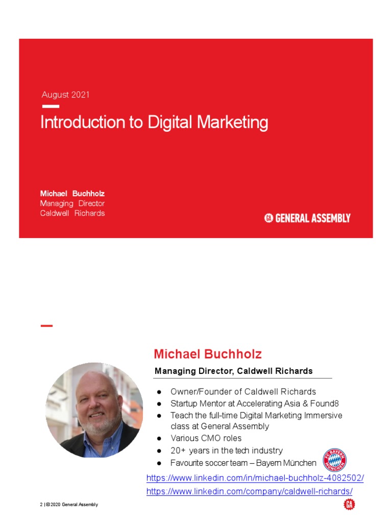 Intro To Digital Marketing - Michael | PDF | Advertising | Social Media ...