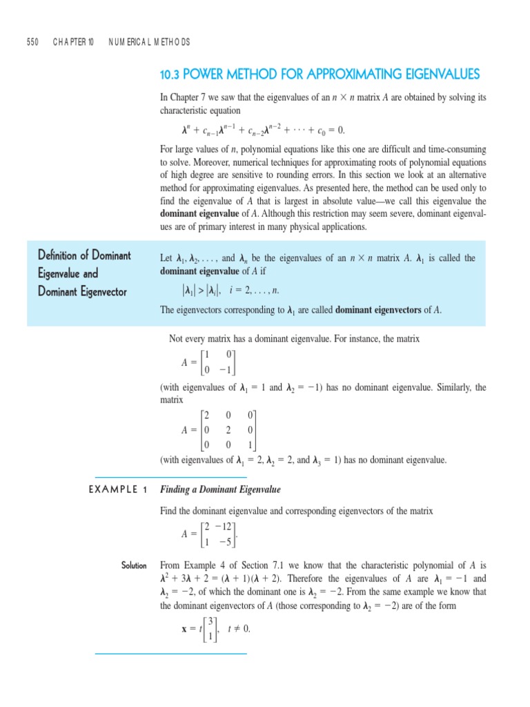 Eigen Values of A Matrix by Power | PDF | Eigenvalues And Eigenvectors | Abstract Algebra
