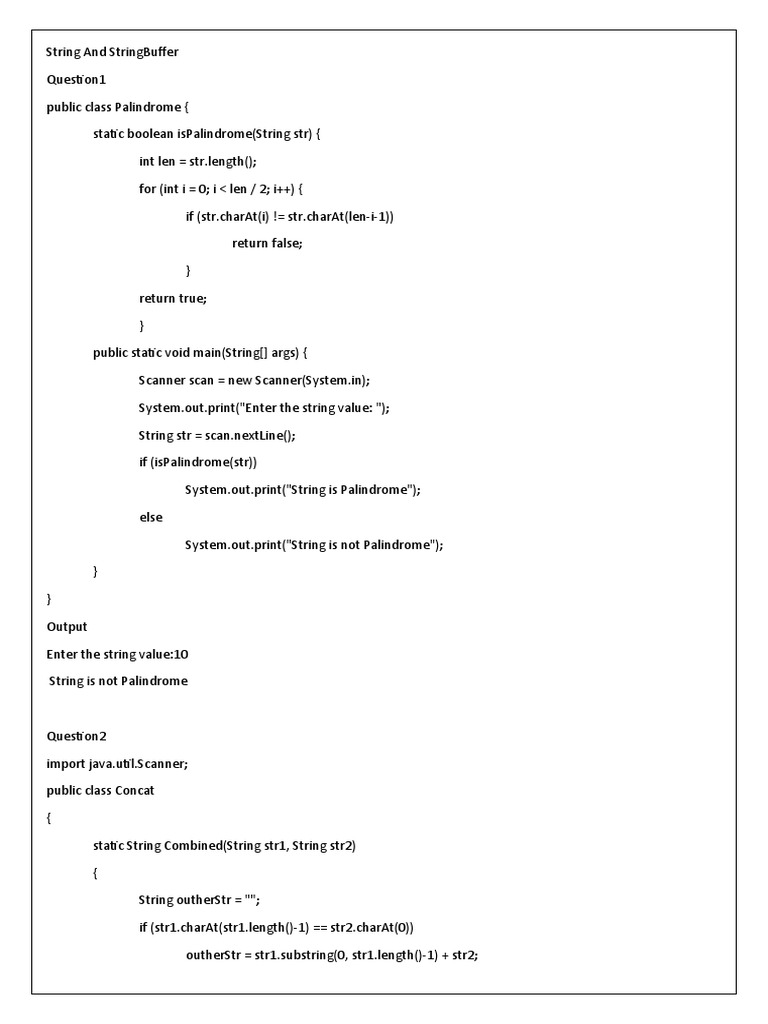 String And Stringbuffer Pdf Image Scanner String Computer Science 2557