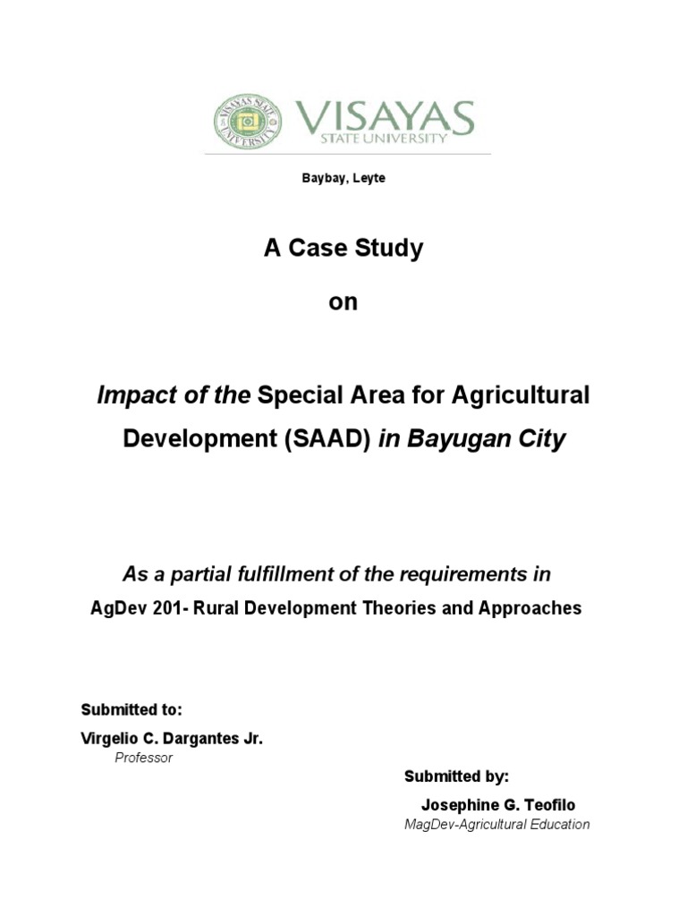 A Case Study On Rural Development Program | PDF | Economic Growth ...