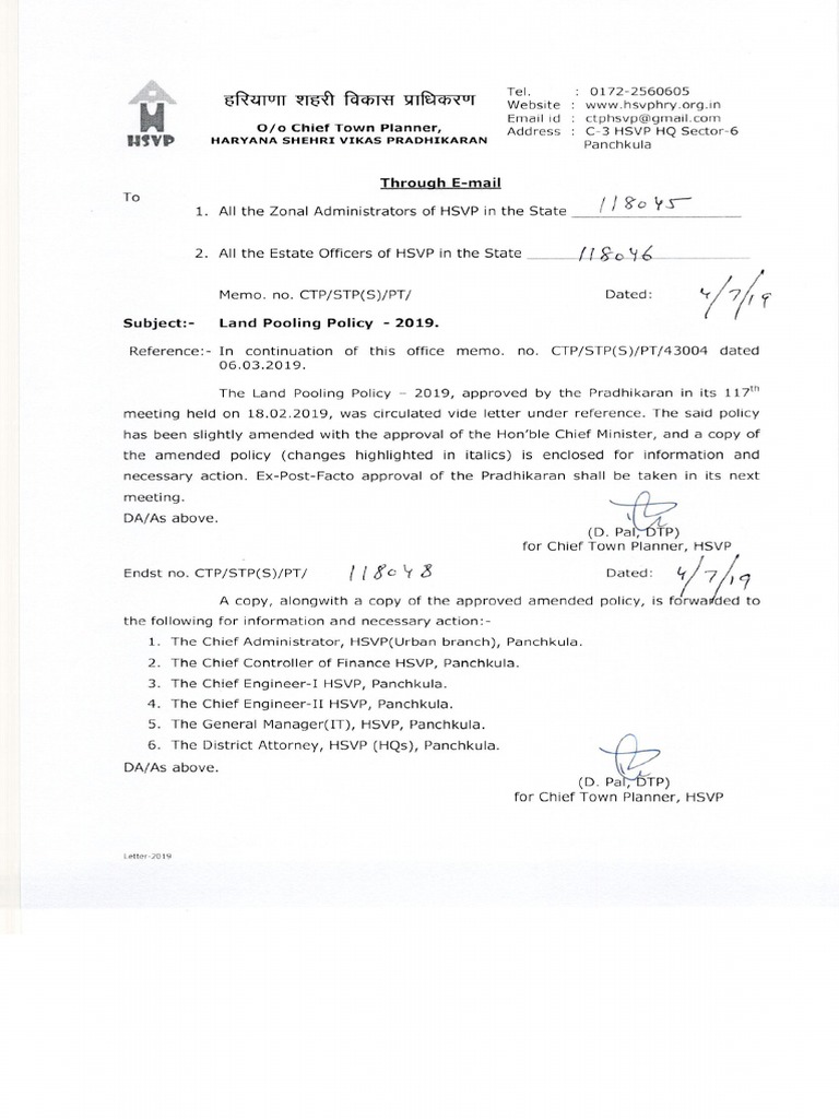 Land Pooling Policy | PDF