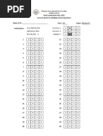 Phy MCQ's Bubble Sheet | PDF | Multiple Choice | Psychometrics