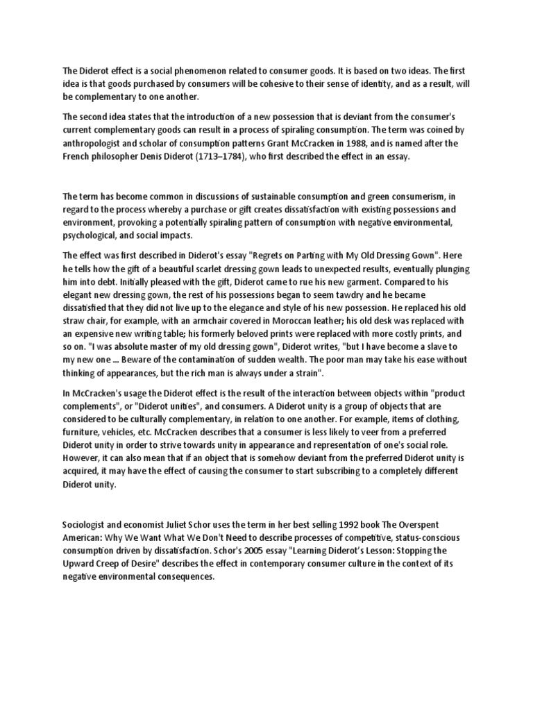 Understanding the Diderot Effect | PDF | Economies | Consumers