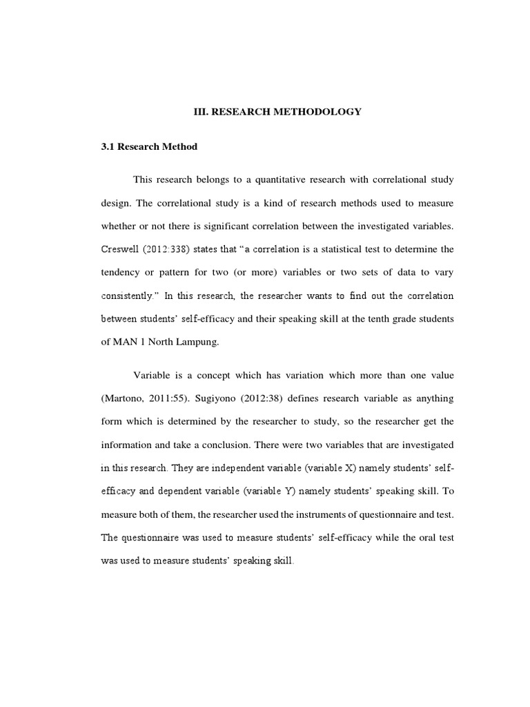 Iii. Research Methodology | Download Free PDF | Sampling (Statistics) | Validity (Statistics)