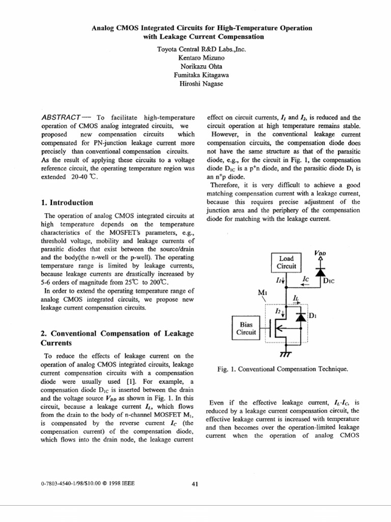 Analog CMOS Integrated Circuits For High-Temperature Operation With ...