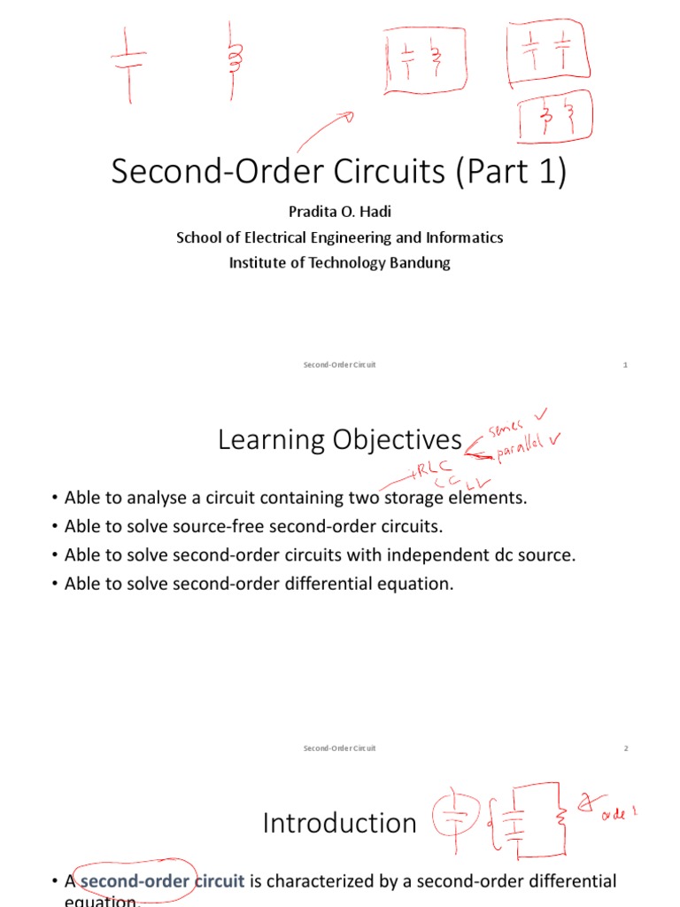 11 Second-Order Circuits (Part 1) Noted | PDF | Electrical Network ...