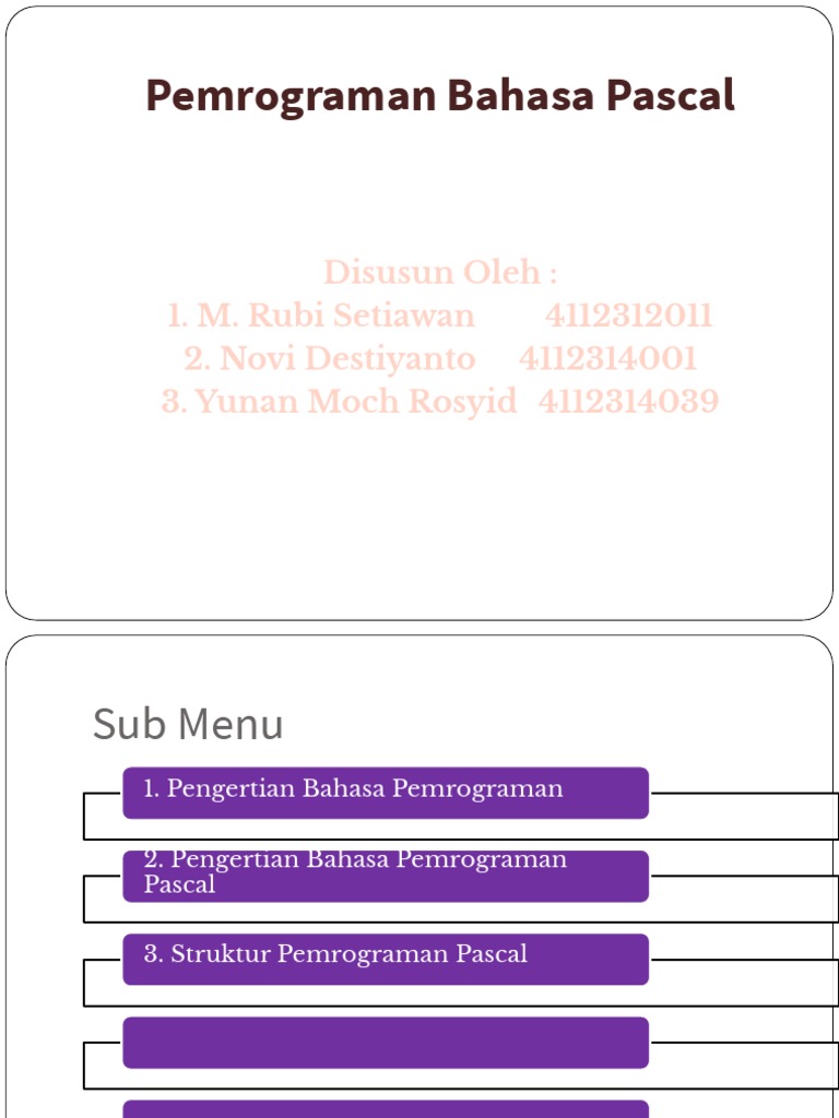 Pemrograman Bahasa Pascal | PDF
