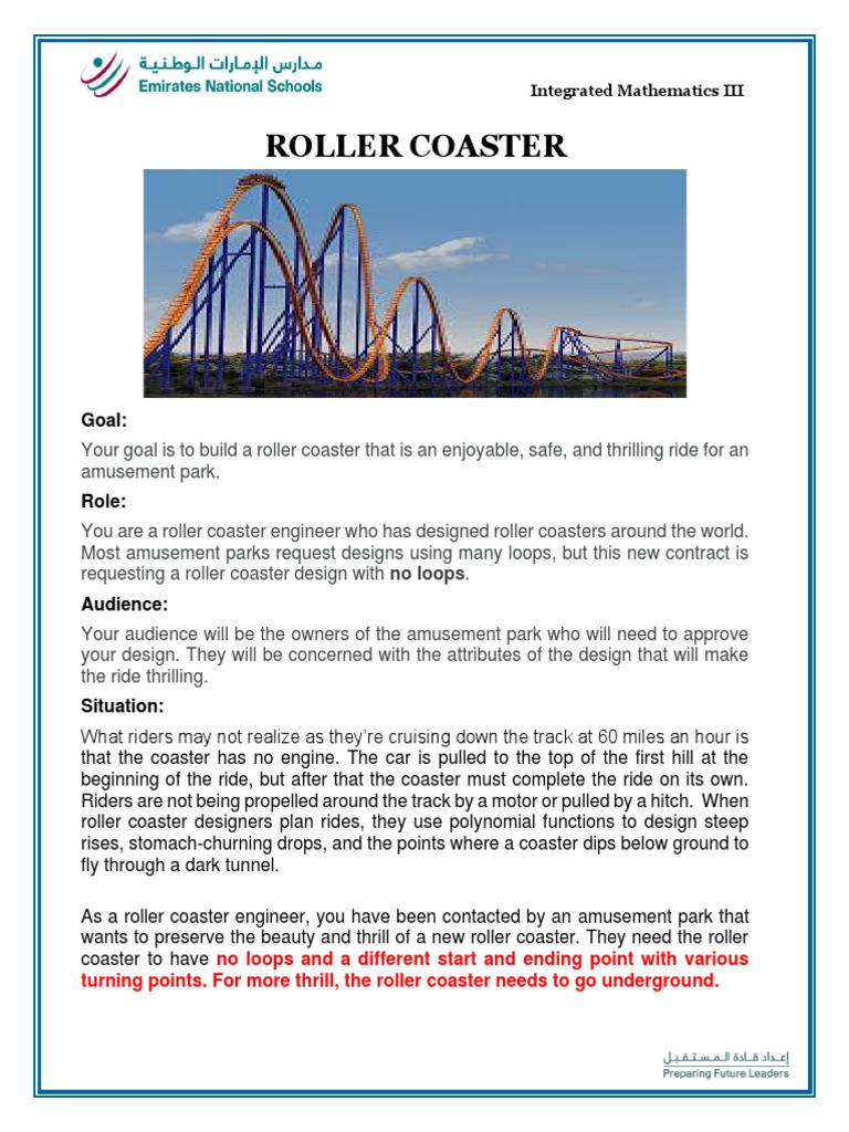 Roller Coaster | PDF | Teaching Mathematics | Information
