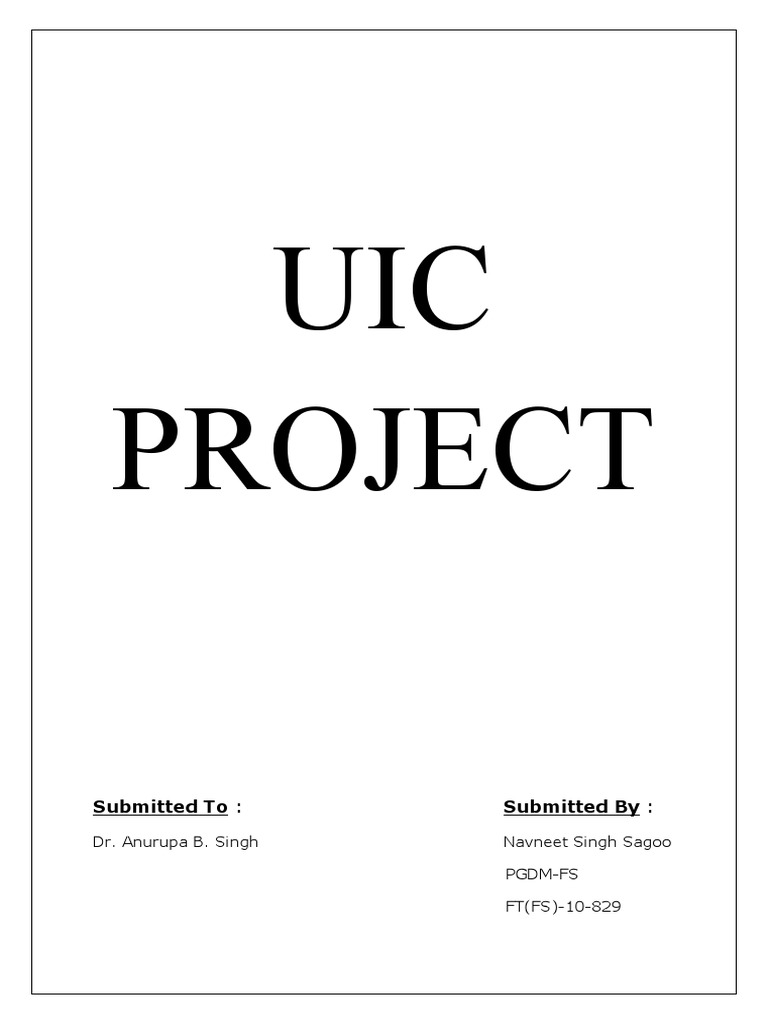 UIC Project: Submitted To: Submitted by | PDF | Punjab | Value Chain