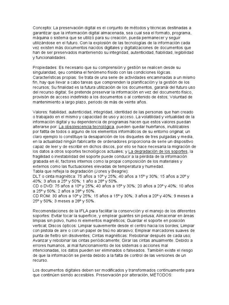 TEMA 2 - La Digitalización Procedimientos y Estándares. Preservación ...