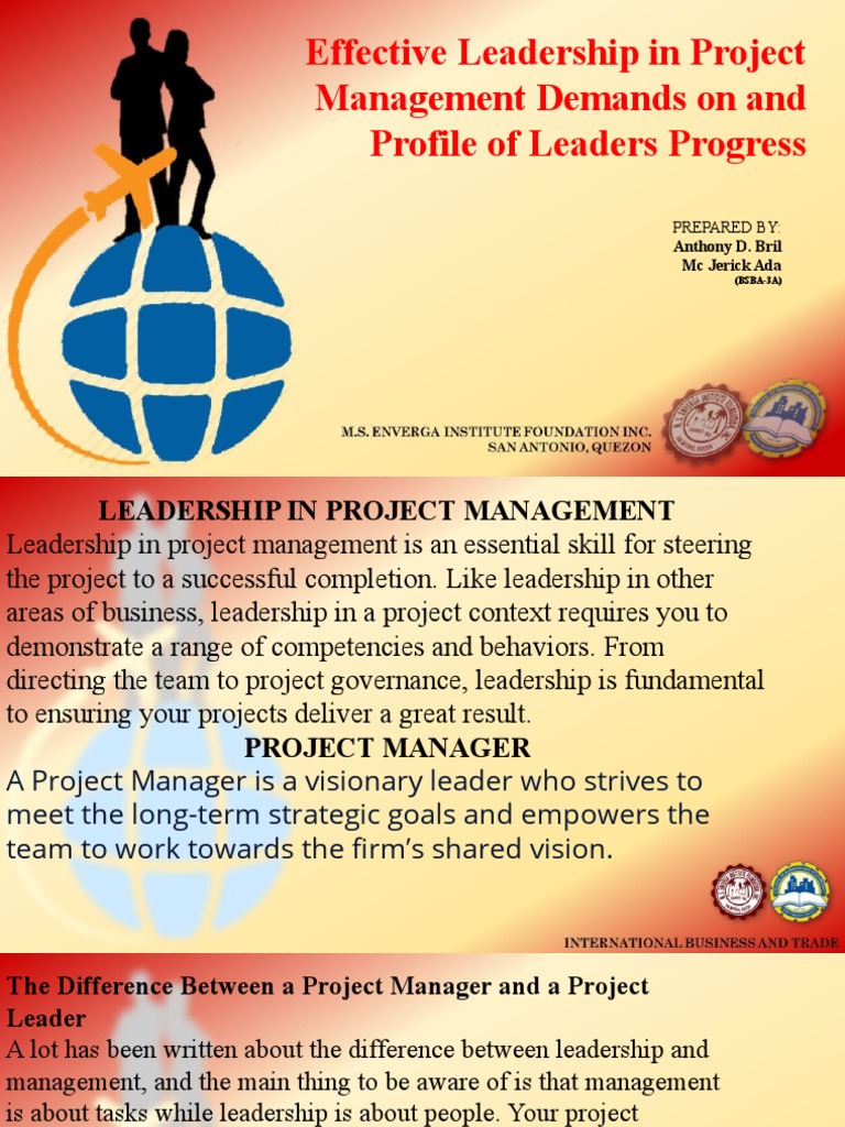 Effective Leadership in Project Management Demands On and Profile of ...