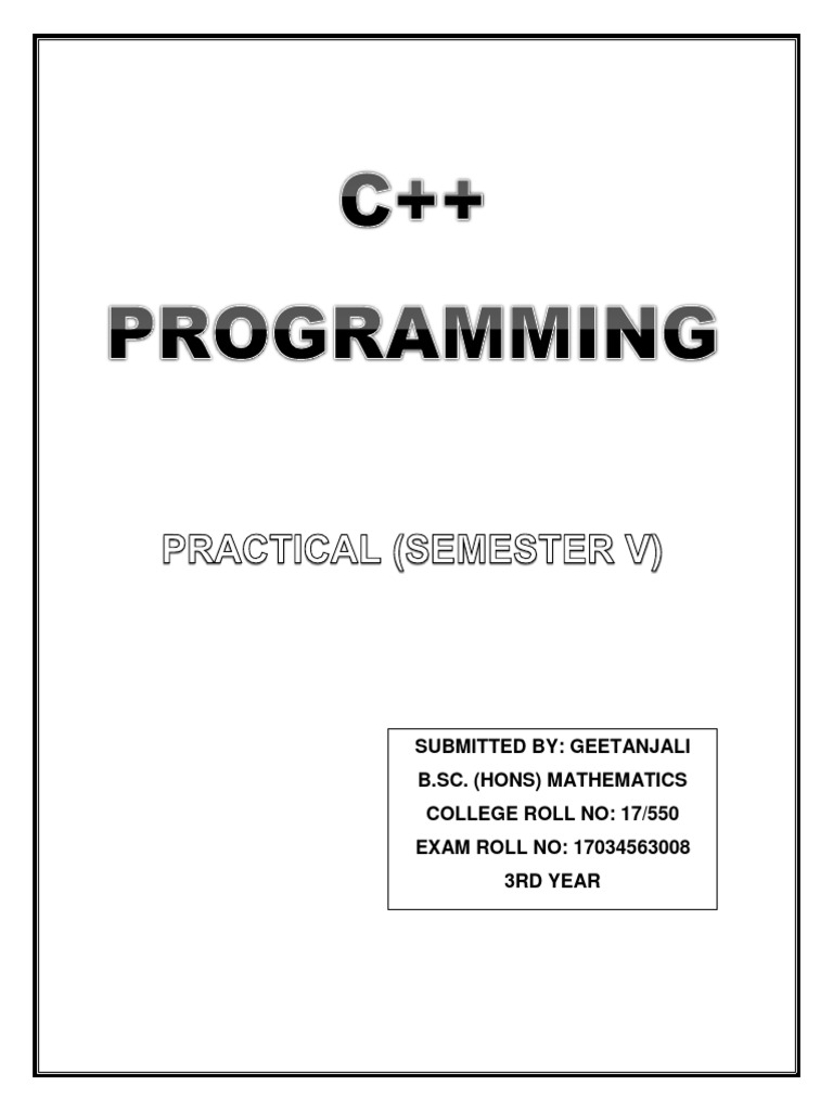 C Practicals With Index Pdf Numbers Integer Computer Science