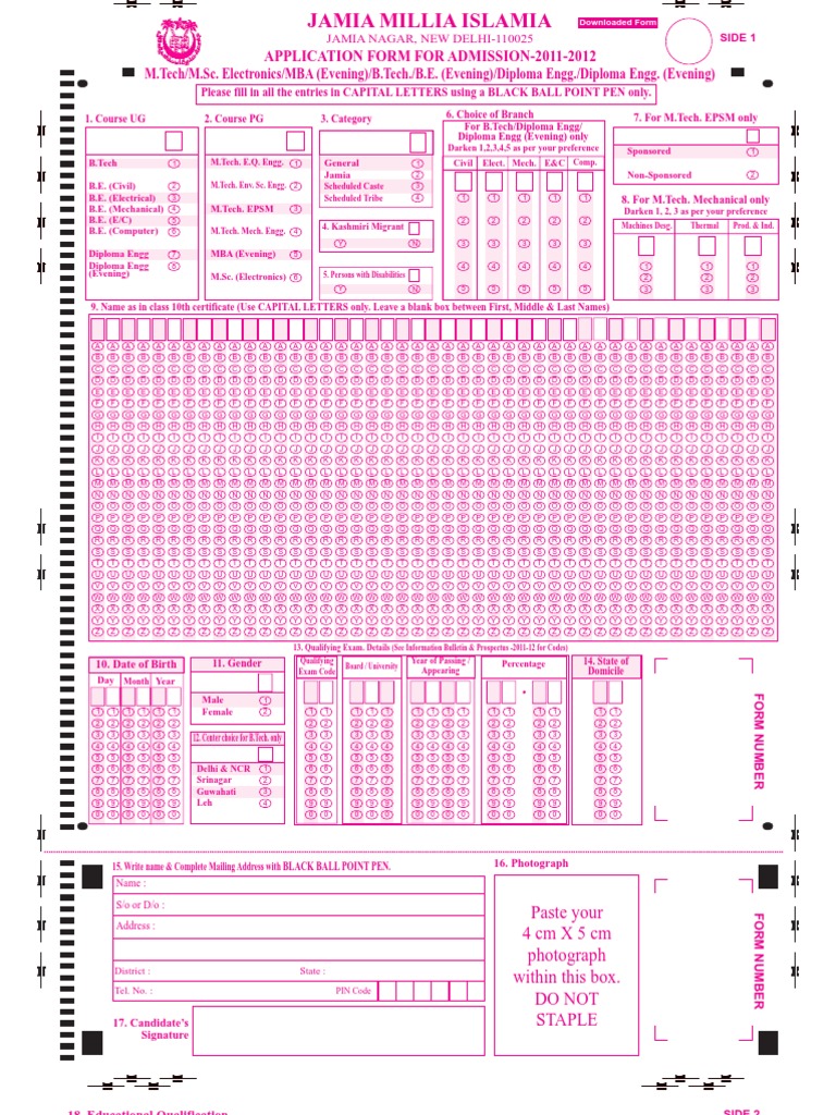 Form Btech | PDF | Qualifications | Vocational Education