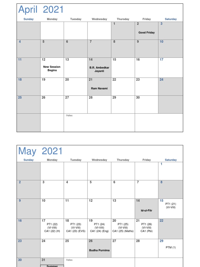 School Calendar 21-22 | PDF | Festival | Holidays