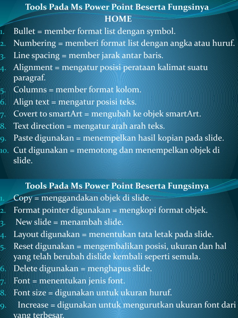 Fungsi dan Tools di Microsoft PowerPoint | PDF | Griya & Taman | Komputer
