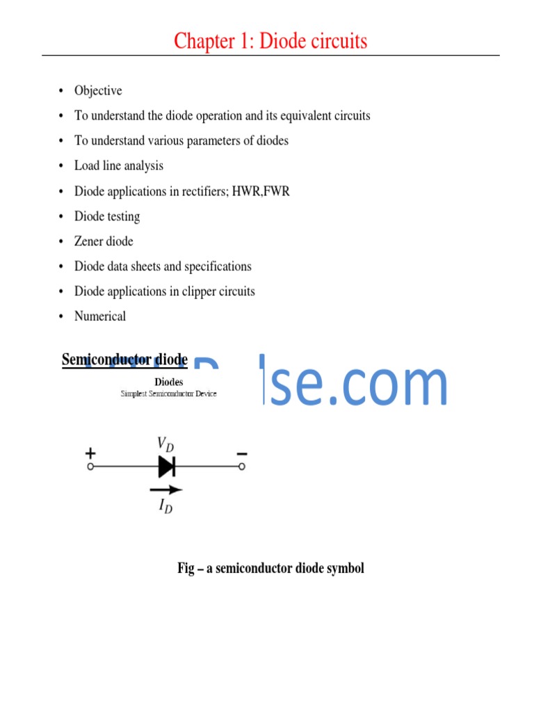 Module 1-Chapter 1 Diode Clipping and Clamping | PDF | P–N Junction | Diode