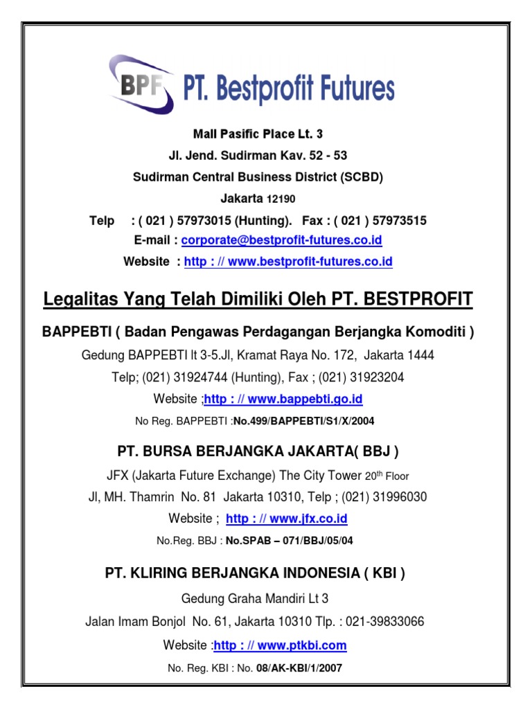 Proposal PT - Bestprofit | PDF