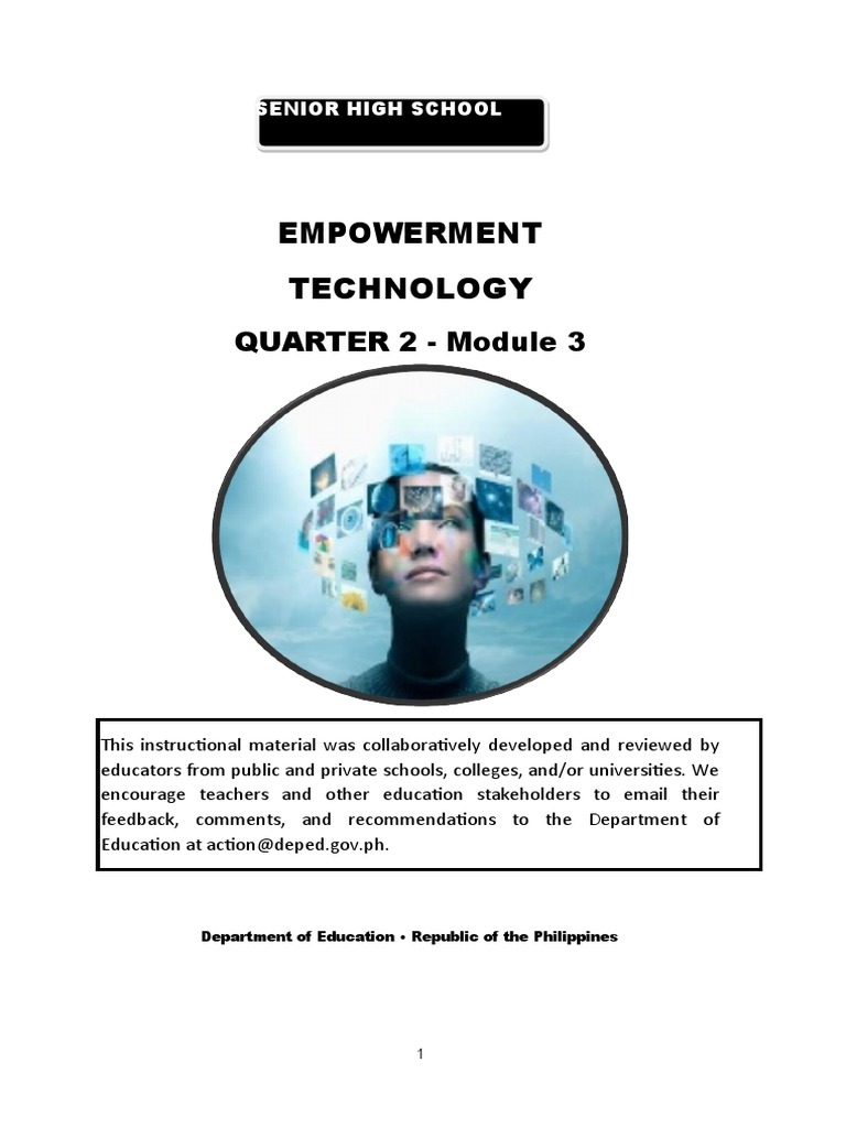 Empowerment Technology: QUARTER 2 - Module 3 | PDF | Educational ...