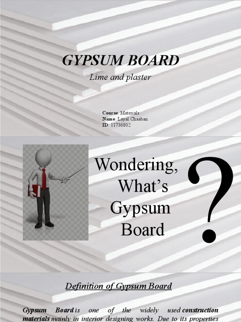 Gypsum Board Materials | PDF | Home & Garden | Art