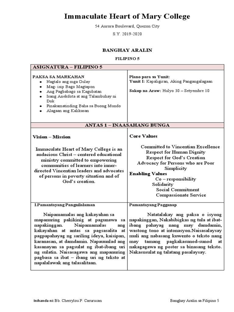 Sample LP in Filipino Ihmc | PDF
