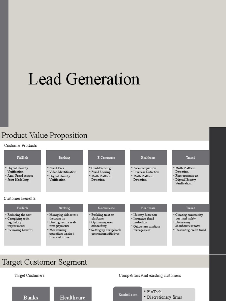 Lead Generation | PDF | Finance & Money Management | Financial Technology