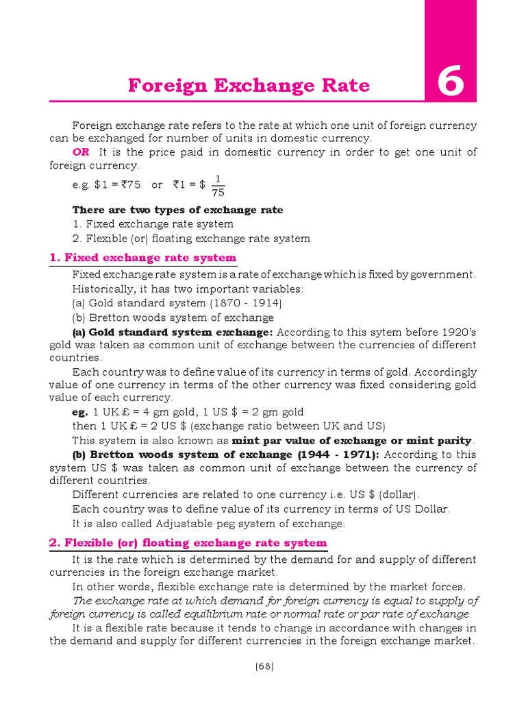 Foreign Exchange Rate | PDF | Exchange Rate | Currency Appreciation And ...