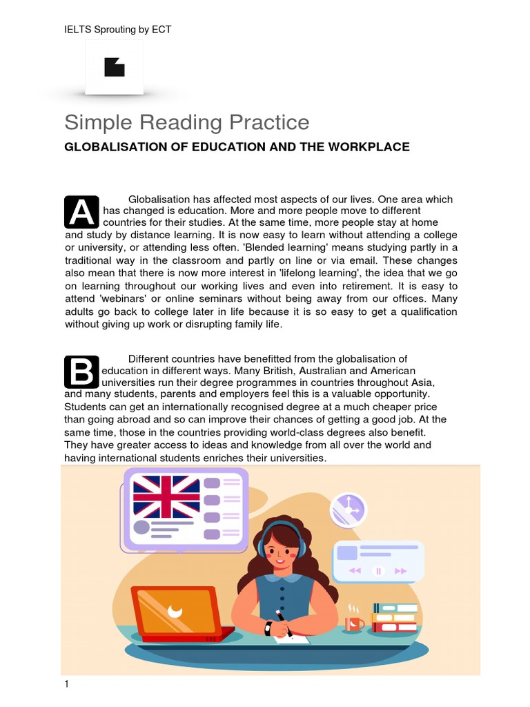 Simple Reading Practice: Globalisation of Education and The Workplace ...