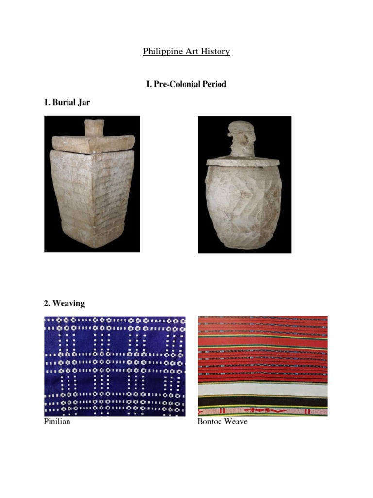 Philippine Art History: I. Pre-Colonial Period 1. Burial Jar | PDF ...