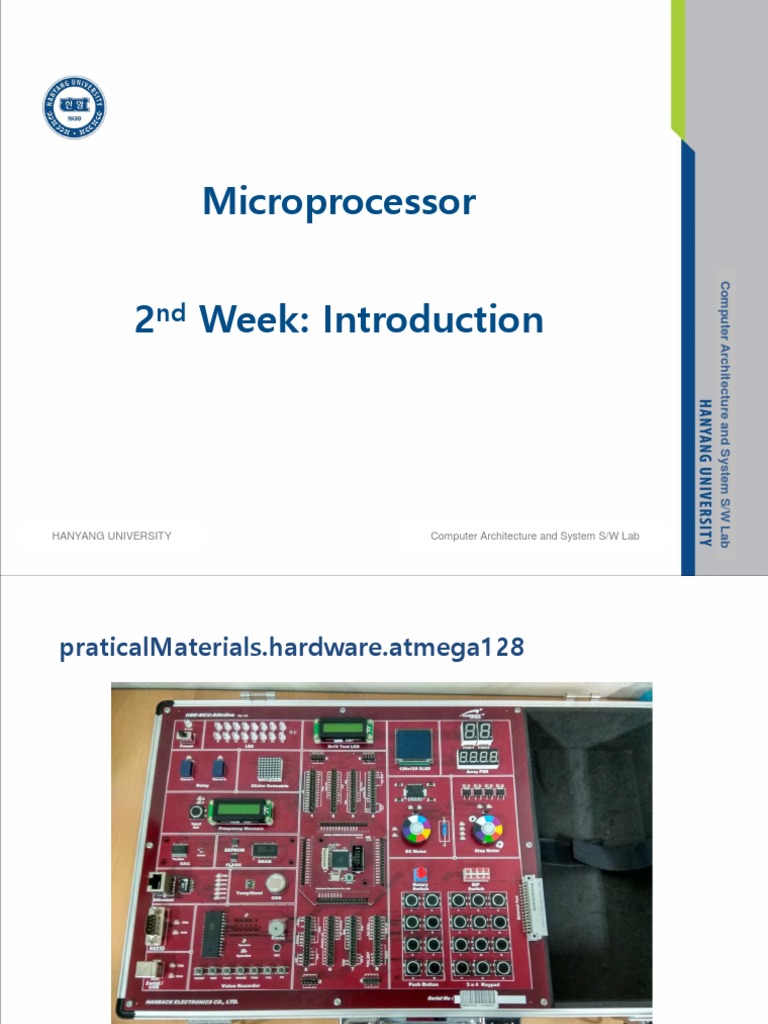 Microprocessor 2 Week: Introduction: Computer Architecture System SW ...