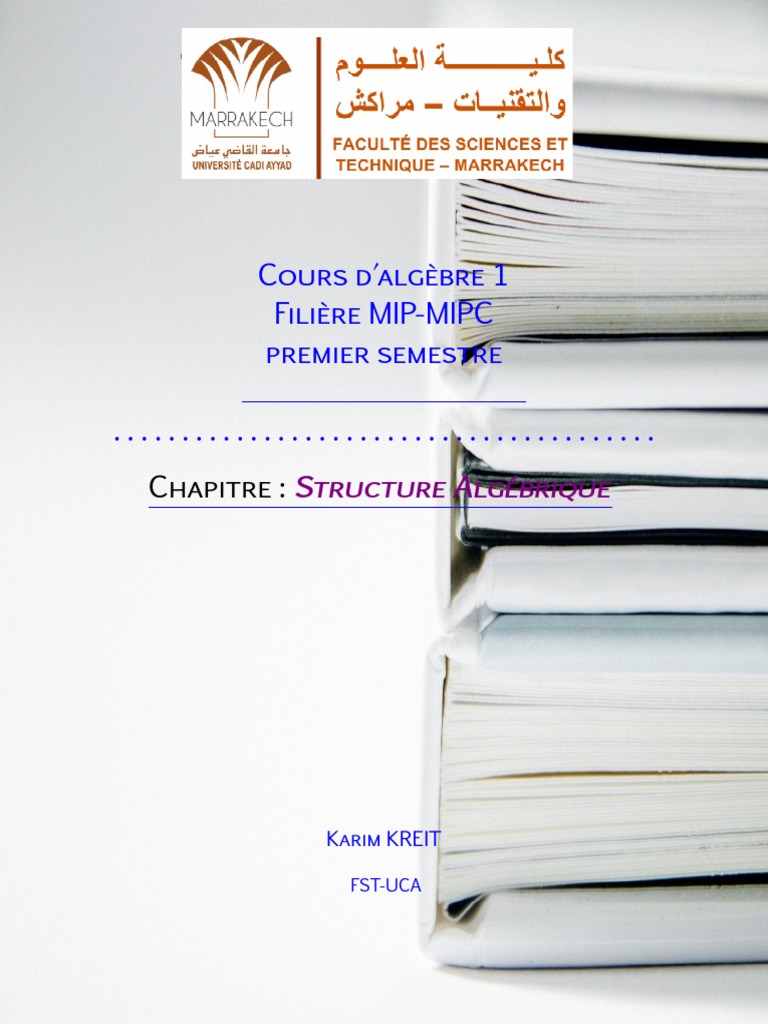 Structure Algebrique | PDF | Groupe (Mathématiques) | Corps commutatif