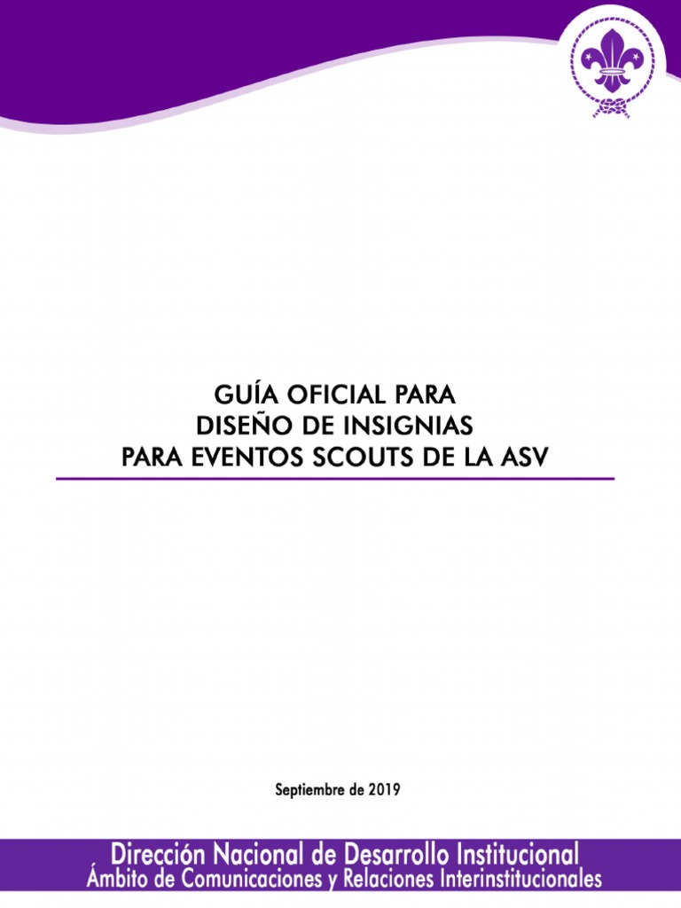 Guía Oficial Para Diseño Insignias Eventos Scouts ASV Septiembre 2019 ...
