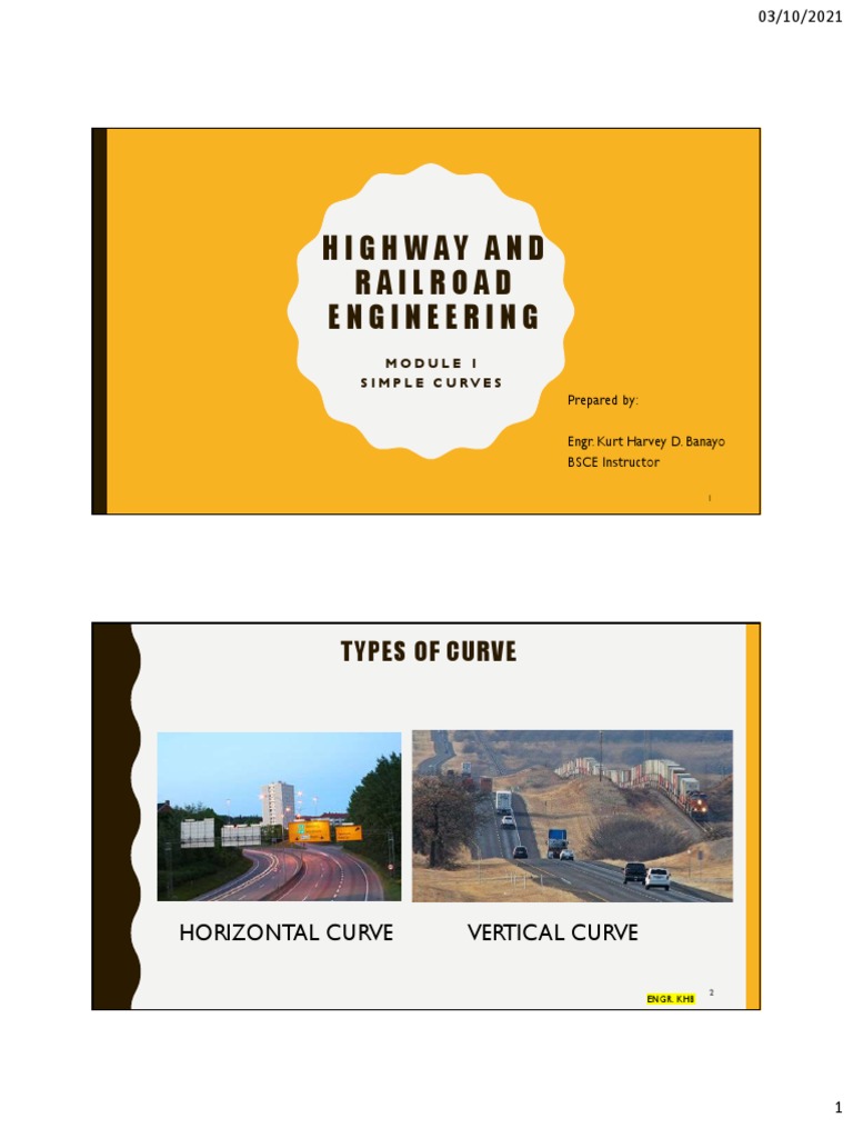 Highway Module 1 | PDF | Angle | Tangent
