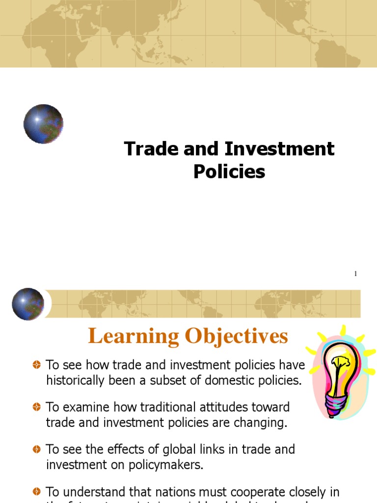 Trade and Investment Policies | PDF | World Trade Organization ...