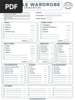 Sample Laundry Items List Form | PDF