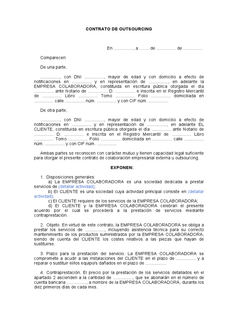 Plantilla De Contrato Simple Microsoft Word Plantillas Gratuitas De