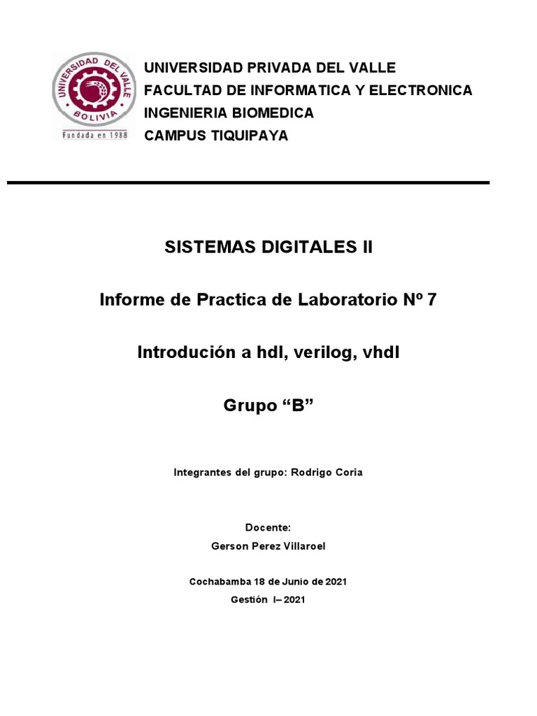 Coria Rodrigo LAB7 | PDF | Vhdl | Puerta lógica