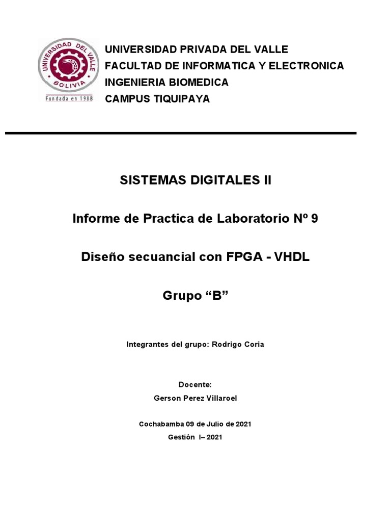 Coria Rodrigo LAB9 | PDF | Vhdl | Informática